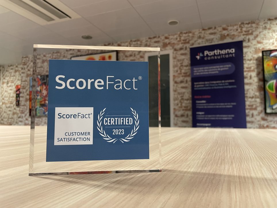 Parthena Consultant certifié ScoreFact sur 4 solutions Sage